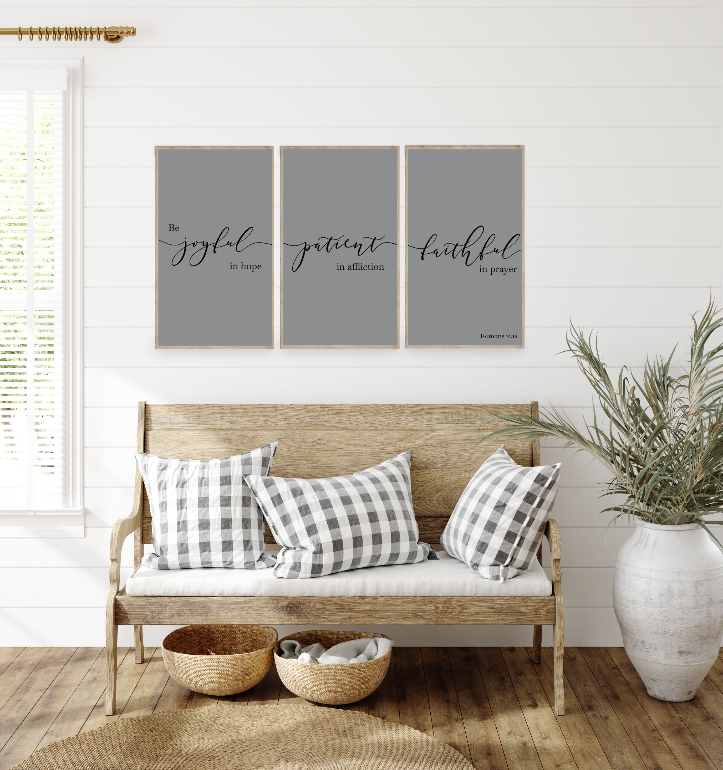 Scripture Wall Art Romans 12 12 Set of 3 Wood Framed Signs | Etsy