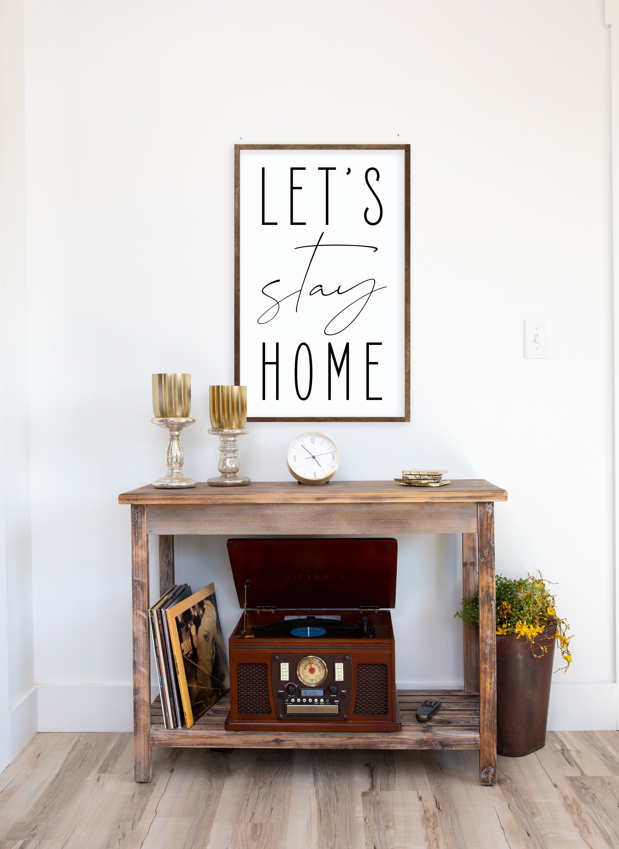 Lets Stay Home Sign Let's Stay Home Living Room Decor - Etsy
