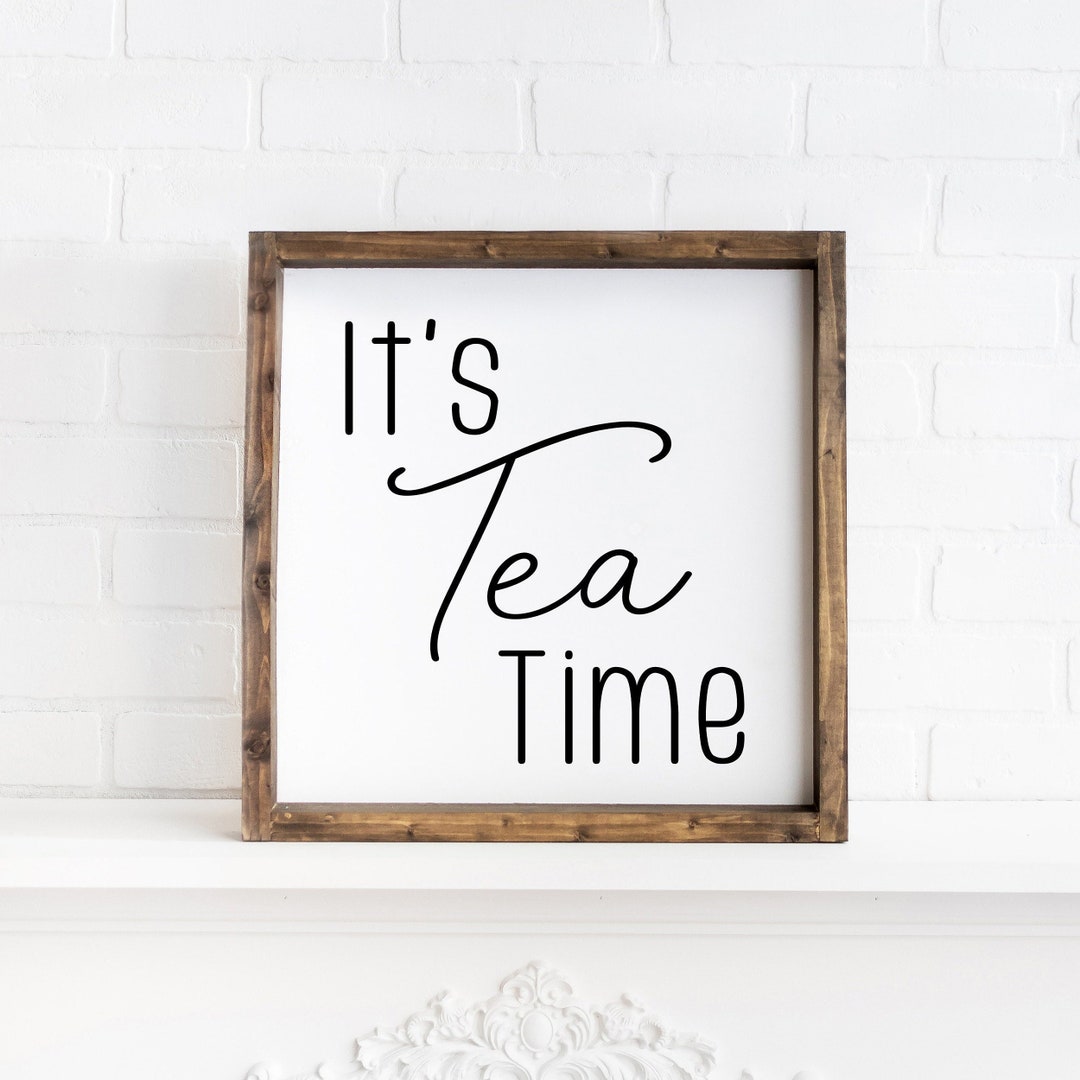 Tea Gift | Tea Sign | Kitchen Wall Decor | Wood Framed Sign | Kitchen ...
