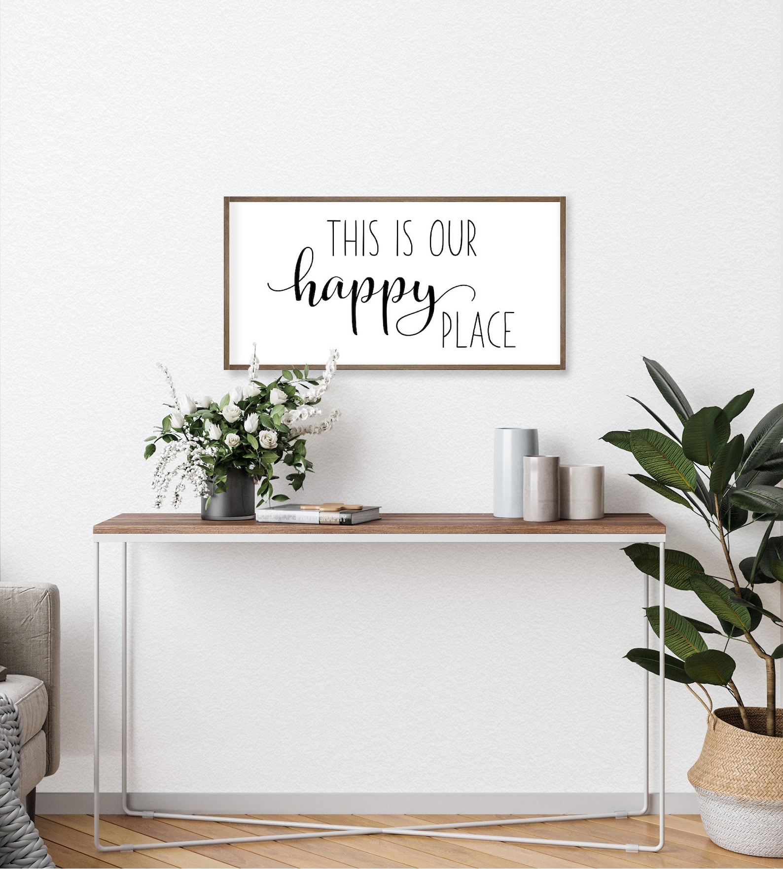 This is Our Happy Place Sign Wood Signs for Home Farmhouse - Etsy
