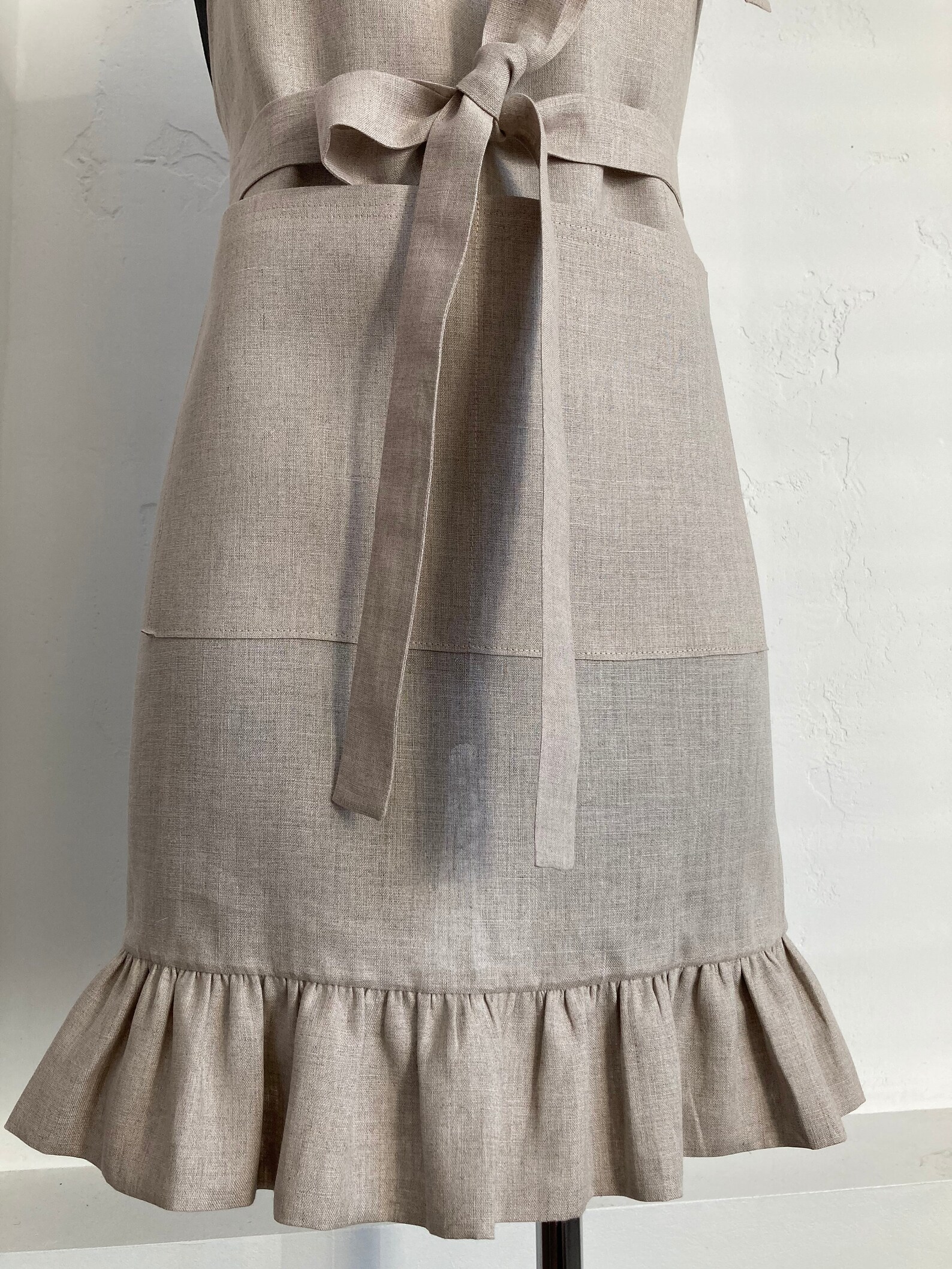 Linen Apron. Linen Apron Shabby Chic. Retro Flax Apron. Ladies - Etsy