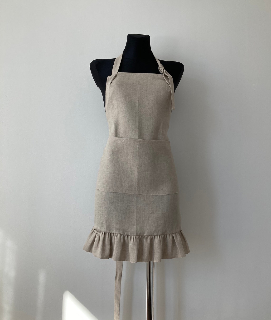 Linen Apron. Linen Apron Shabby Chic. Retro Flax Apron. Ladies - Etsy