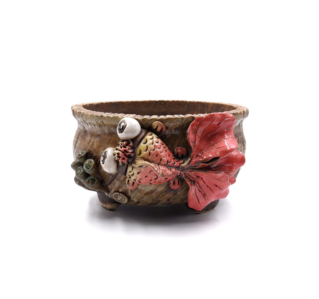 8"inches Goldfish Brown Big Tank Planter Pot Succulents Pots - Etsy
