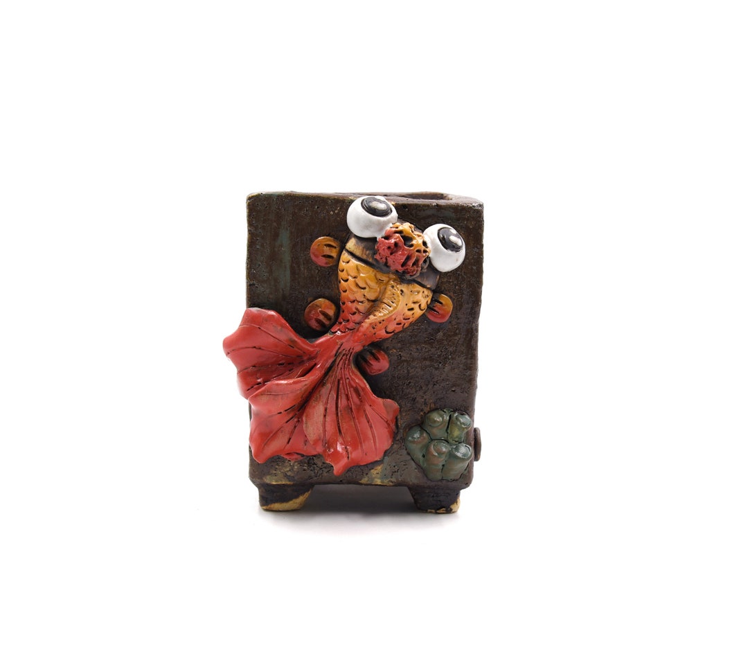 4"inches Goldfish Rectangle Coffee Tank Planter Pot Succulents Pots - Etsy