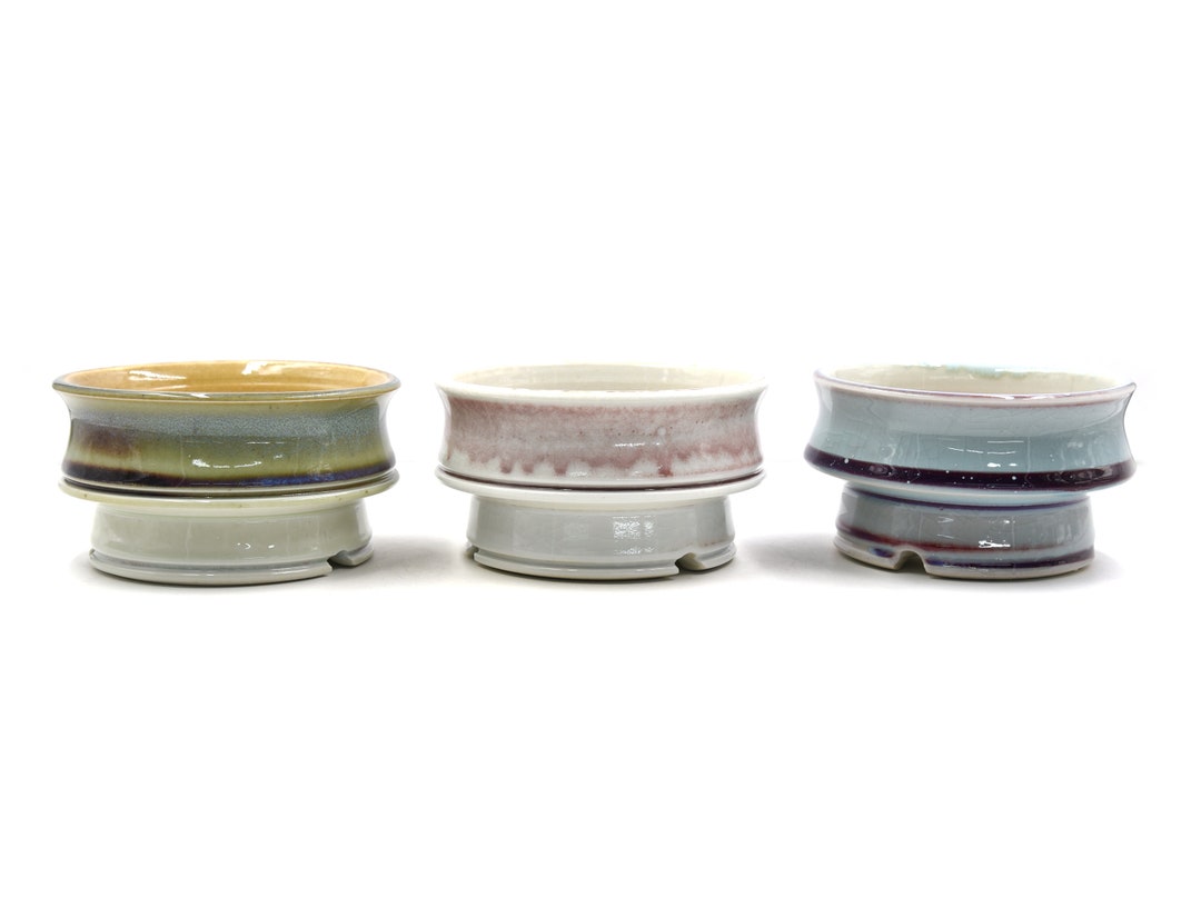 4 5/8"inches Flow Glaze Short Hot Pot Style Tank Pot Planter Pot ...
