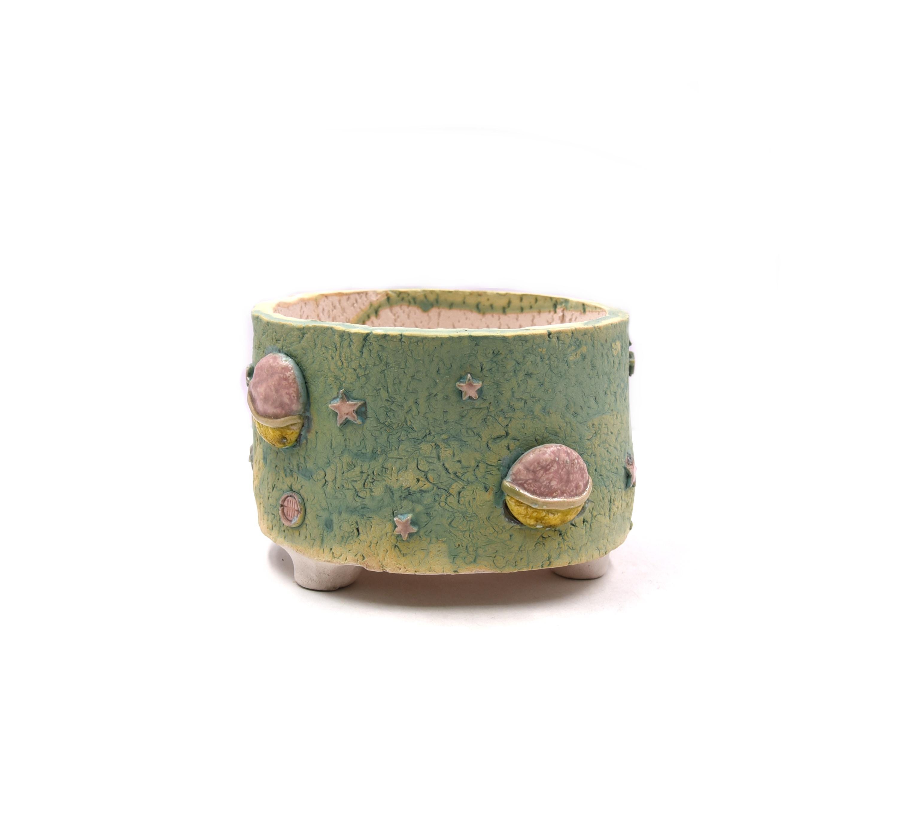 5 1/2"inches Yixi Hand Pinch Planet Tank Planter Pot Succulent Pot - Etsy