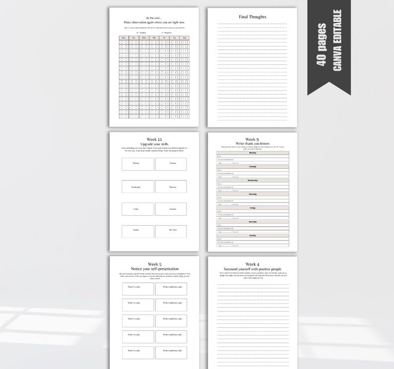 Growth Mindset Planner - Digital Workbook for Personal Development ...