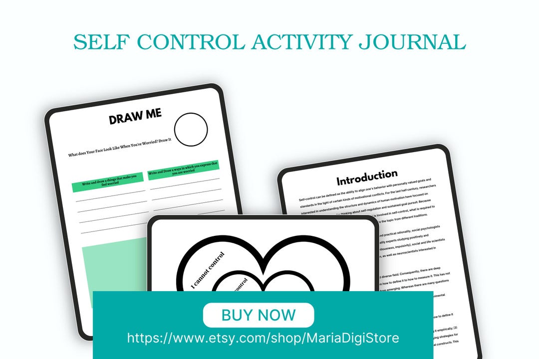 Self-control Activity Book | Emotional Regulation Worksheets ...