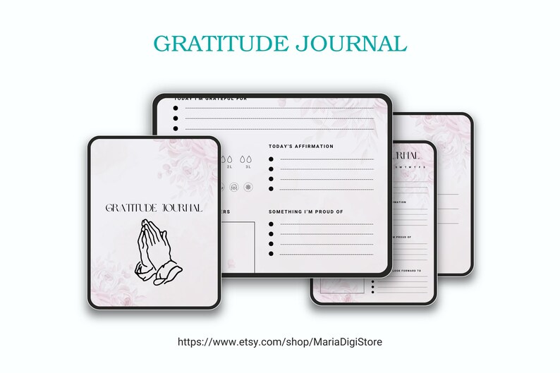 31 Day Printable Gratitude Journal With Prompts | Self-care, Positivity ...