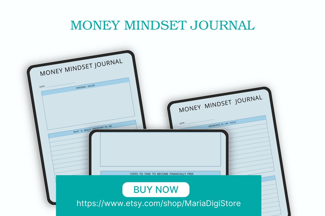 Money Mindset Journal Printable | Financial Growth Planner | Abundance ...
