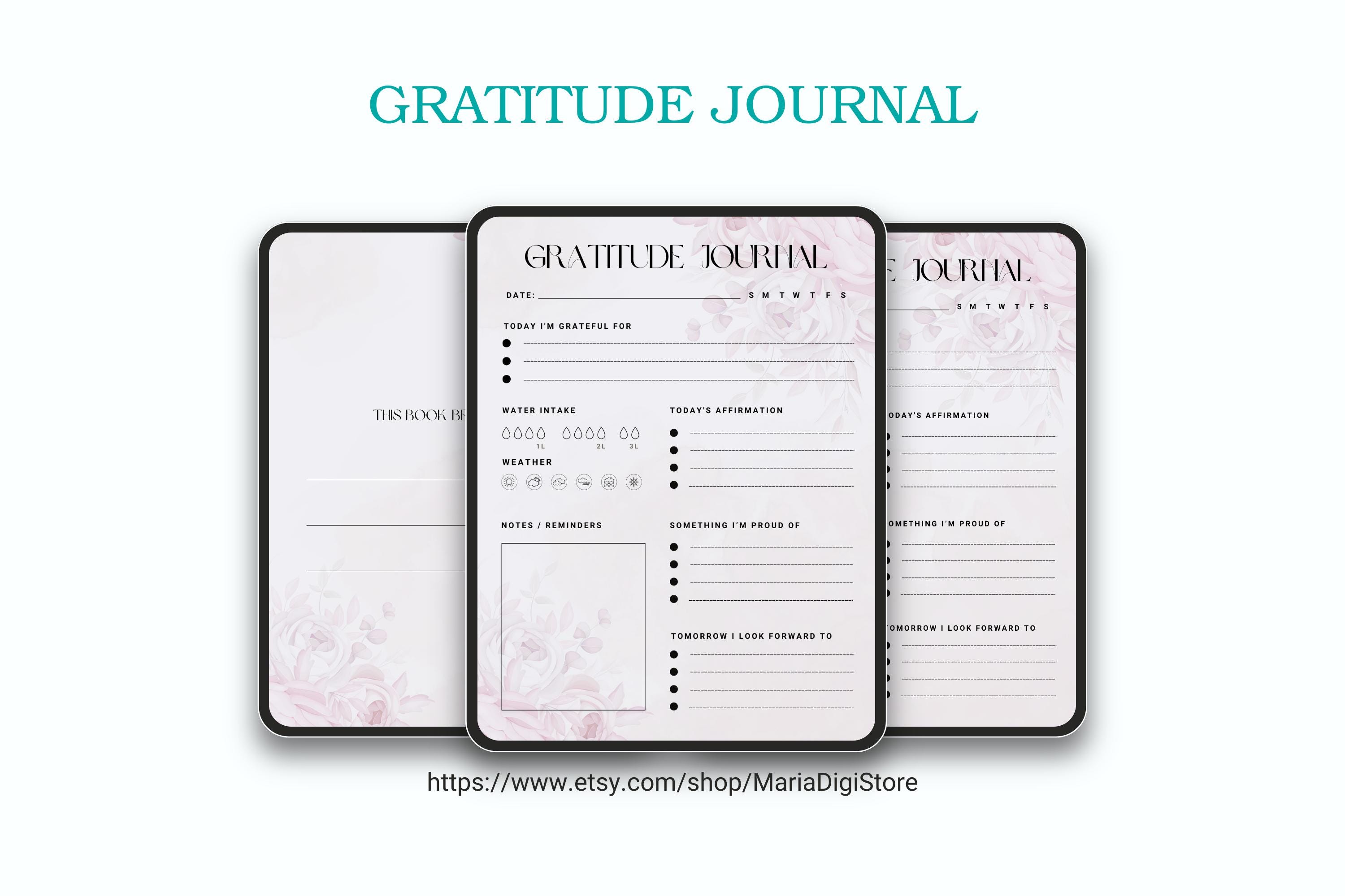 31 Day Printable Gratitude Journal With Prompts | Self-care, Positivity ...