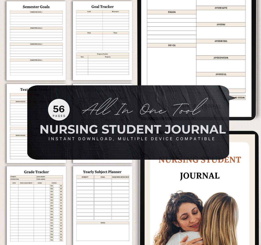 Nursing Student Planner | Medical School Study Organizer | Editable ...