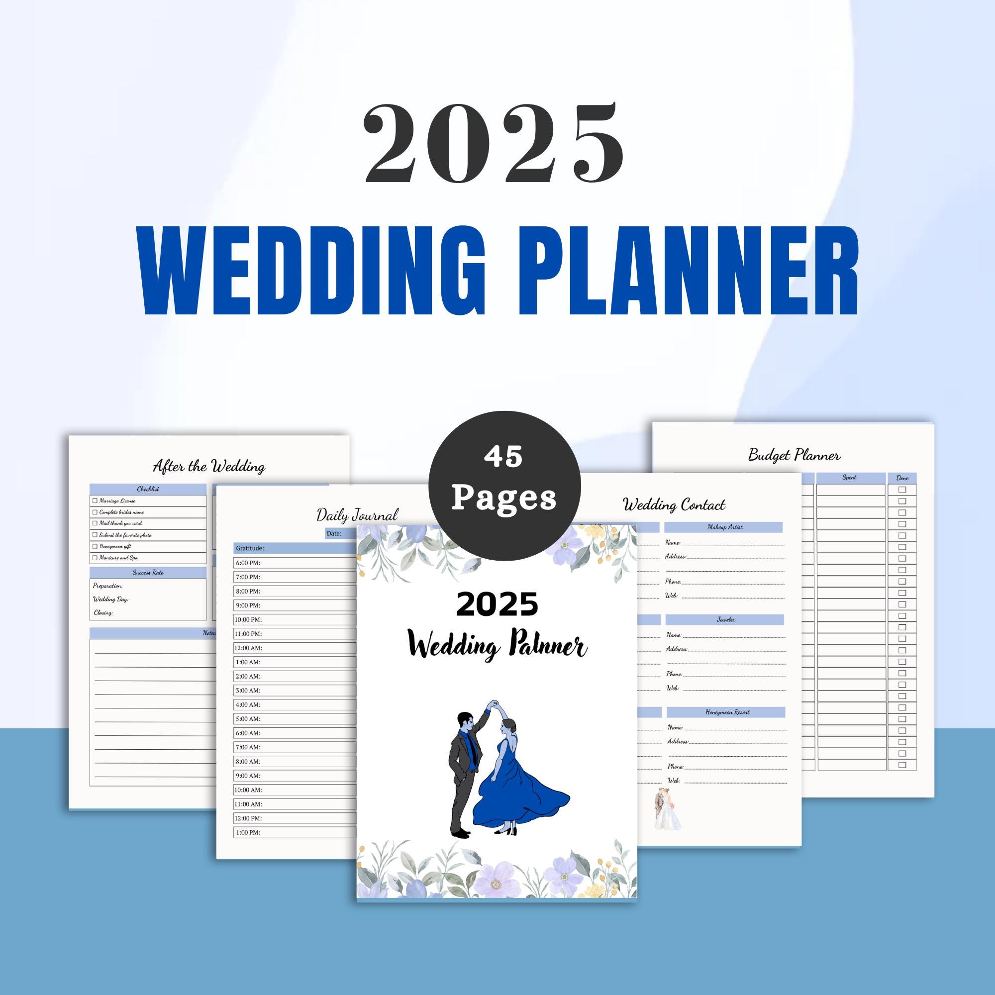 2025 Wedding Planner - Perfect for Planning Your Dream Day, Includes ...