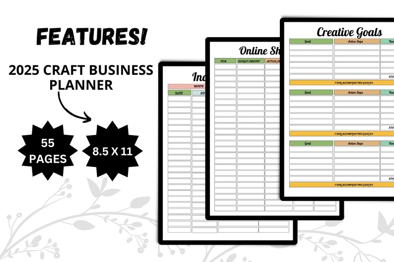 Craft Business Planner | Handmade Business | Entrepreneur Planner ...