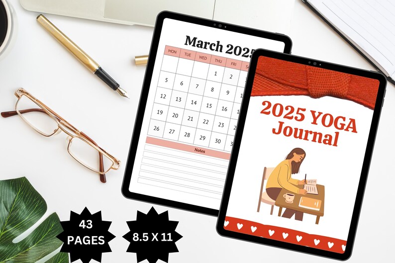 Yoga Journal | Yoga Planner | Yoga Routine | Fitness Tracker | Wellness ...