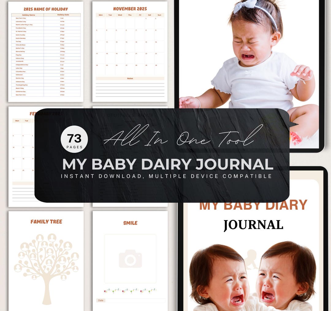 My Baby Diary Journal | Baby Milestone Tracker | Personalized Baby ...