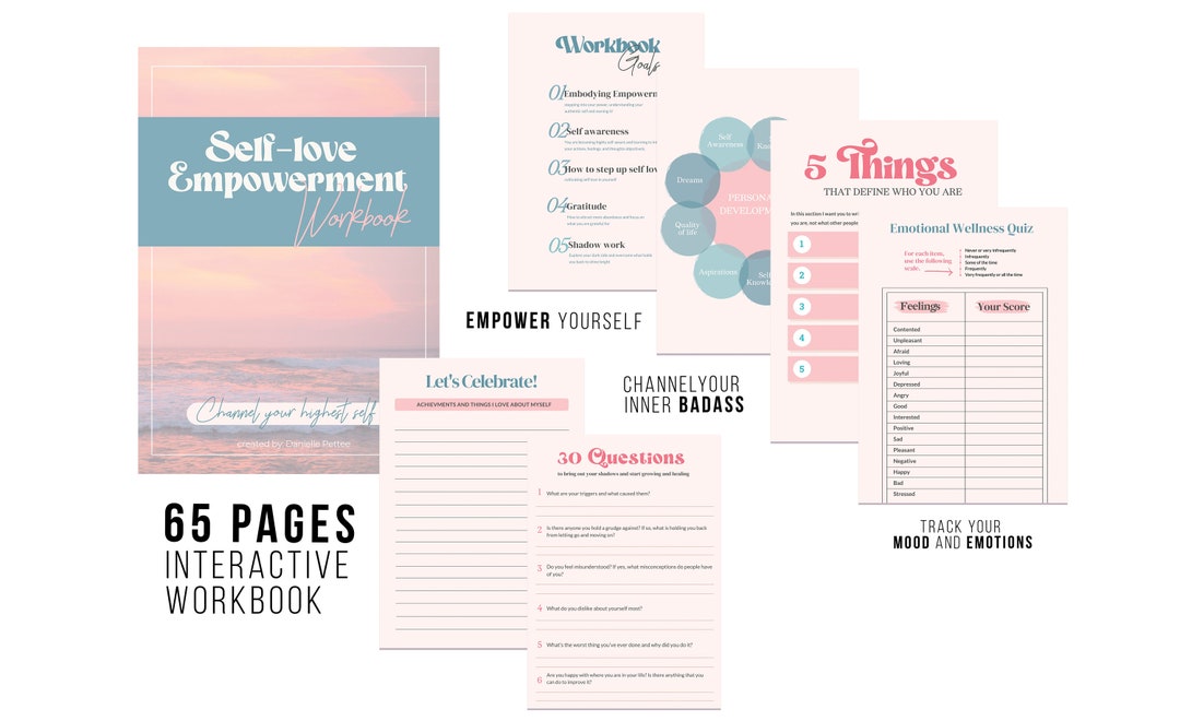 Self Love Empowerment Workbook: Empowerment, Printable and Digital ...
