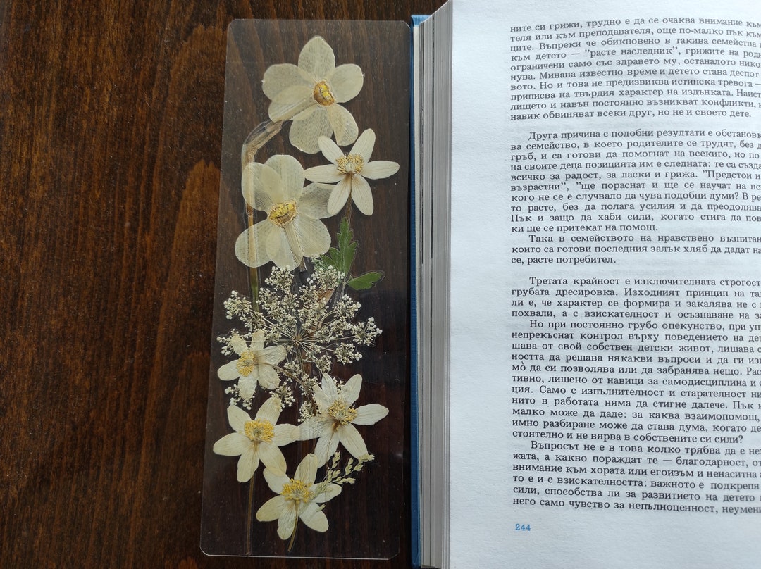 Pressed Flowers Bokmarks Laminated Bookmark Nature Bookmark Pressed ...