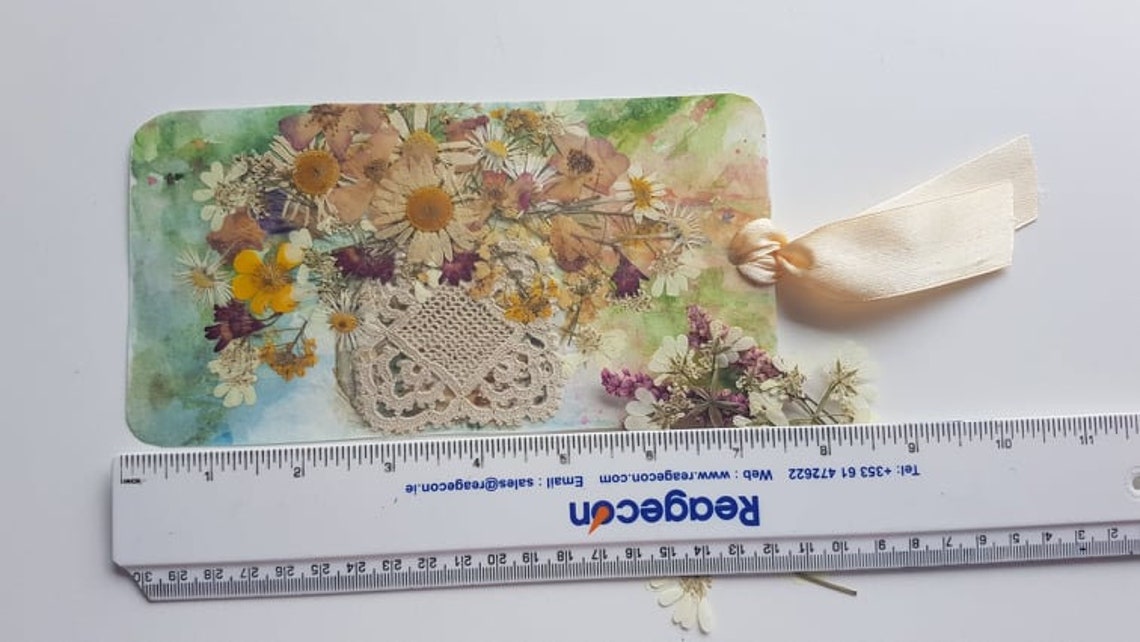 Unique Bookmark Laminated Bookmark Bookmarks Pressed | Etsy