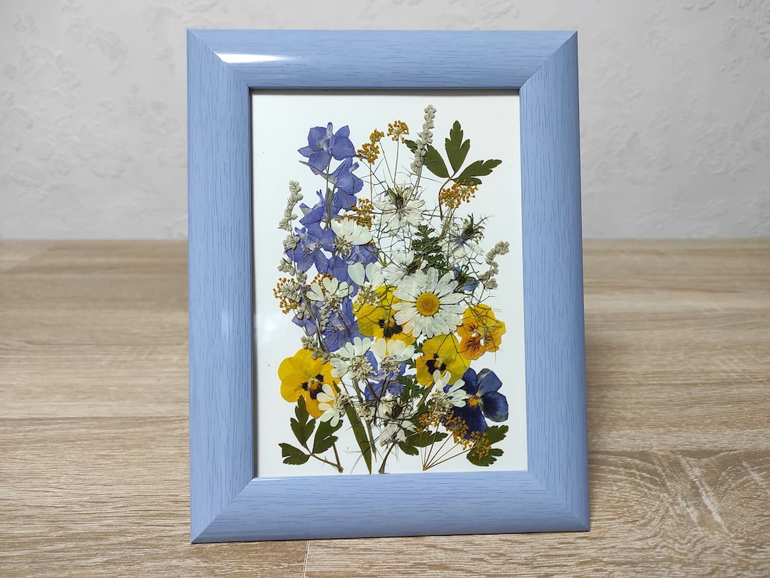 Pressed Flower Wall Art Pressed Floral Picture Oshibana Art Original ...