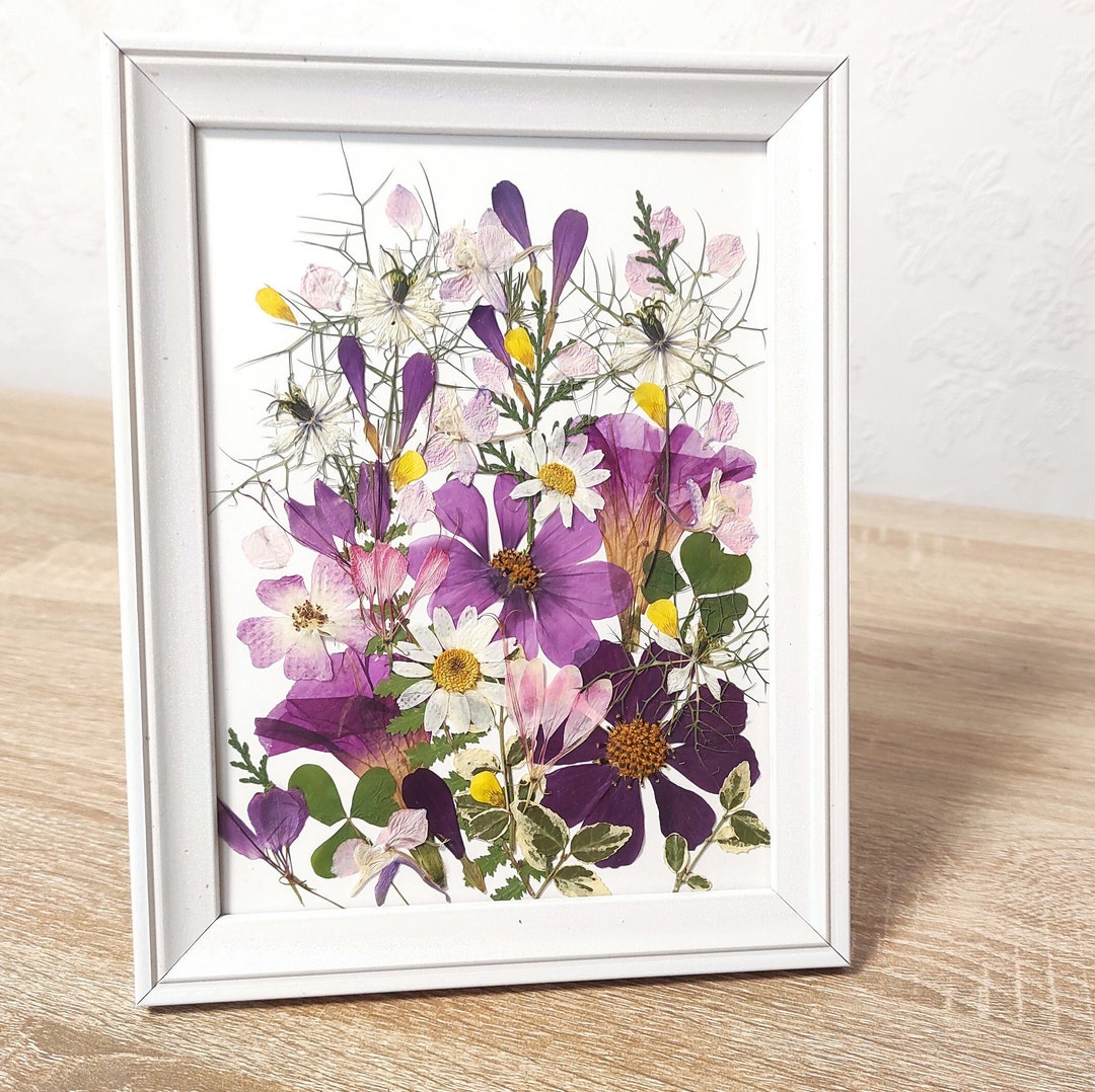Pressed Flower Wall Art Pressed Floral Picture Oshibana Art Original ...