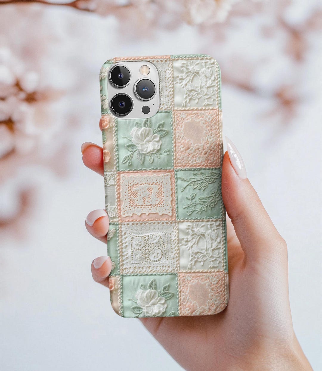 Patchwork Quilt Tile Phone Tough Case - Magsafe & Non Magsafe Spring ...