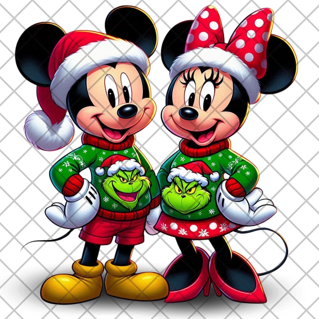 Mouse Couple PNG, Christmas Mouse, Digital images, Christmas grinch ...