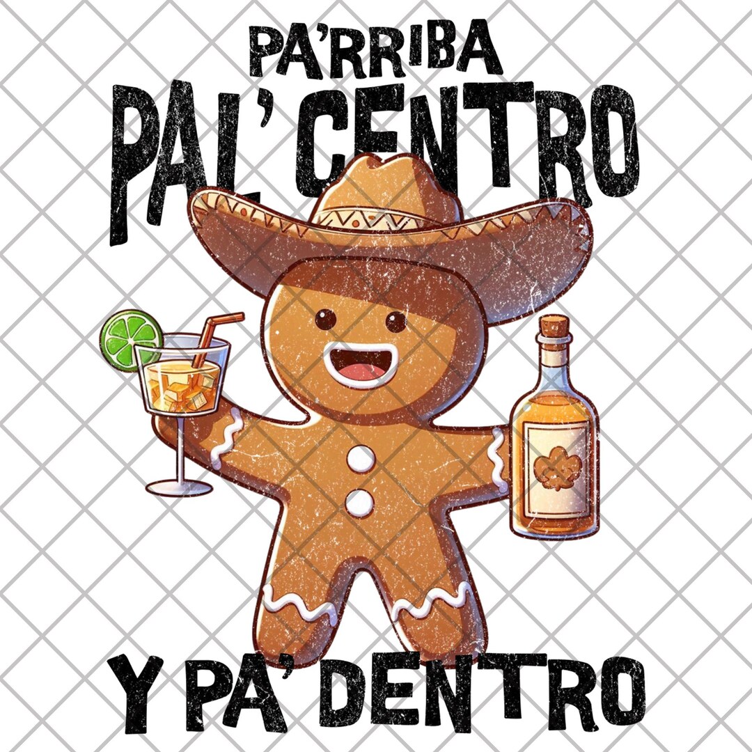 Gingerbread With Sombrero Christmas Png, Mexican Christmas Png, Funny ...