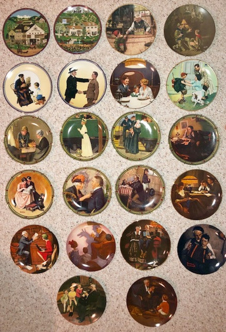 Norman Rockwell Plates. - Etsy