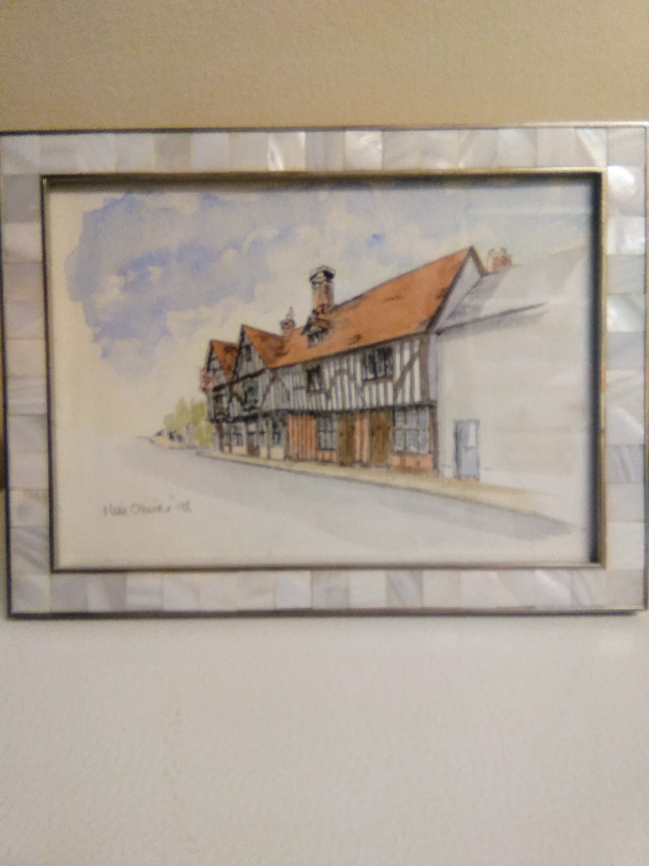 Vintage Watercolour Painting the Siege House colchester Mile Oliver ...
