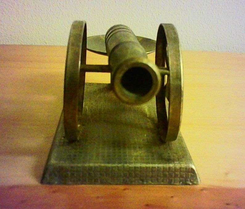 Vintage Brass Cannon Ashtray Cannon Model Ashtray on Plinth Desk Toy - Etsy