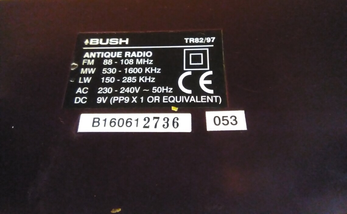 Vintage Bush Radio Bush TR82/97 From 1997 - Etsy