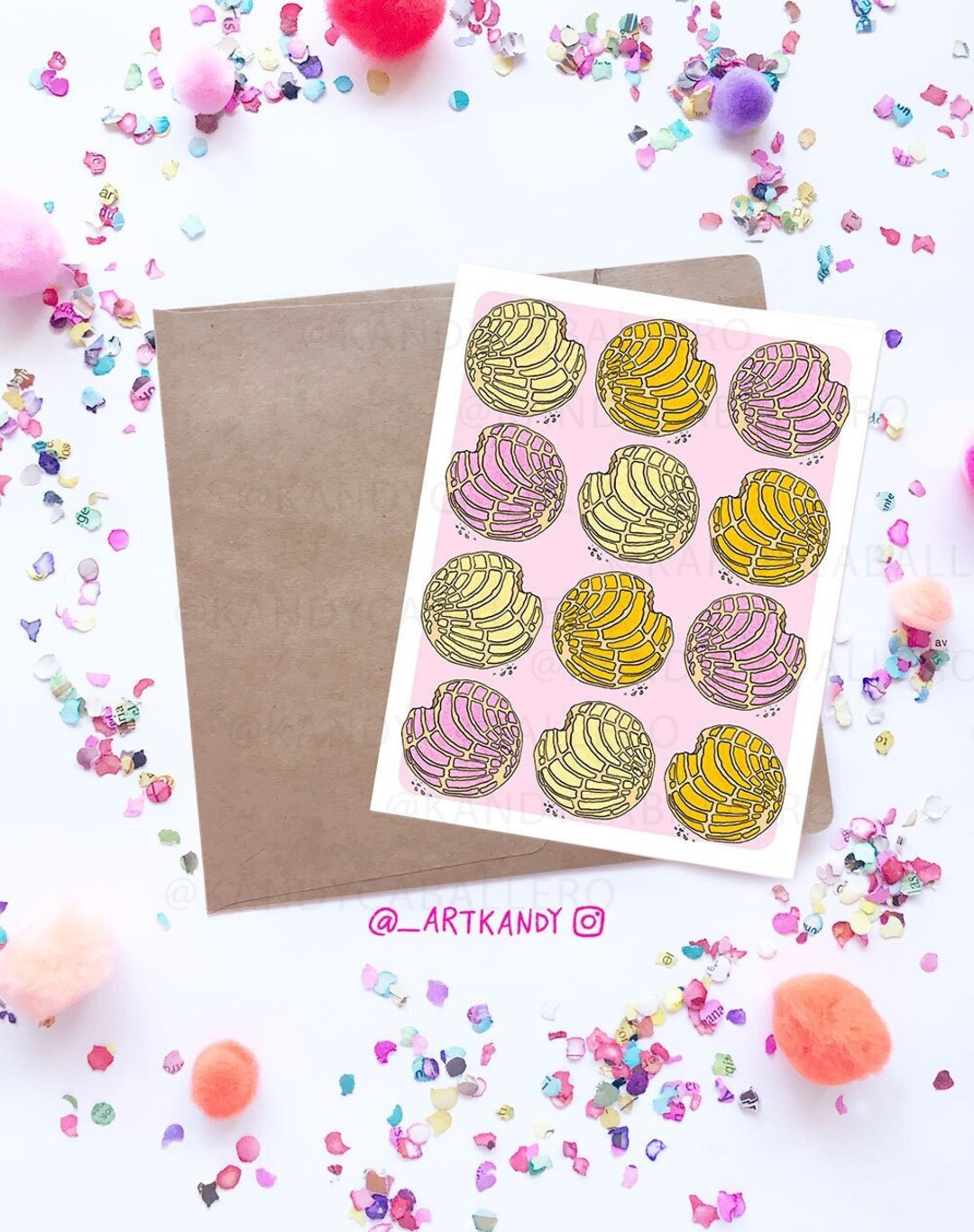 Concha Card//spanish Card//blank Card//pan Dulce//greeting Card ...