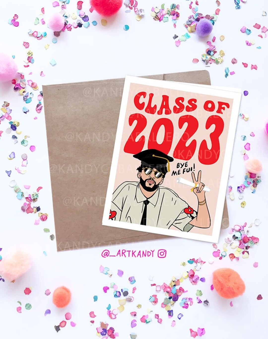 Bad Bunny Graduation Class of 2023 Graduation Card - Etsy