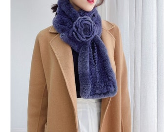 Rabbit Fur Scarf | Etsy