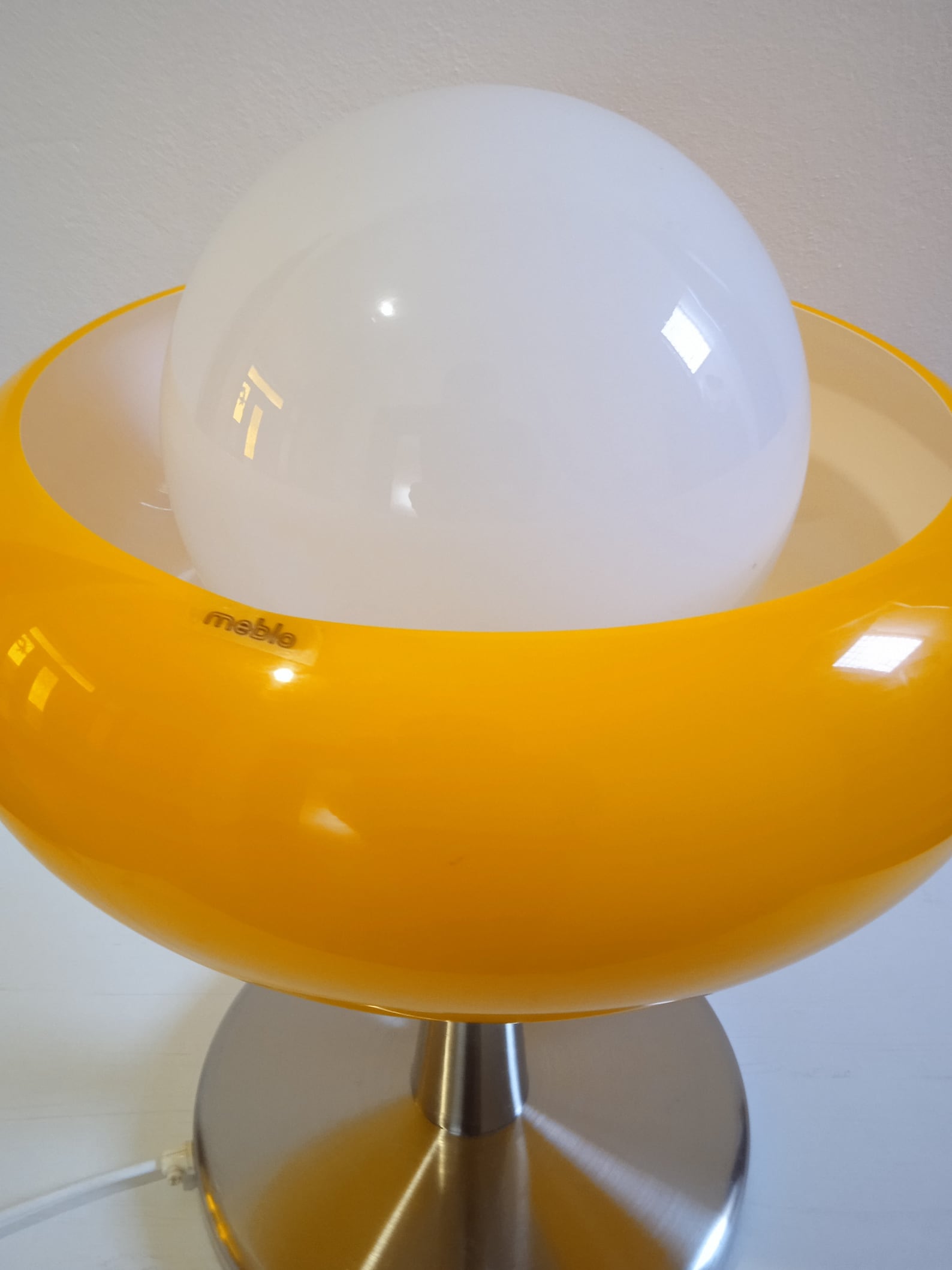 Meblo Guzzini Table Lamp Harvey Guzzini Yellow Desk Lamp Mid - Etsy