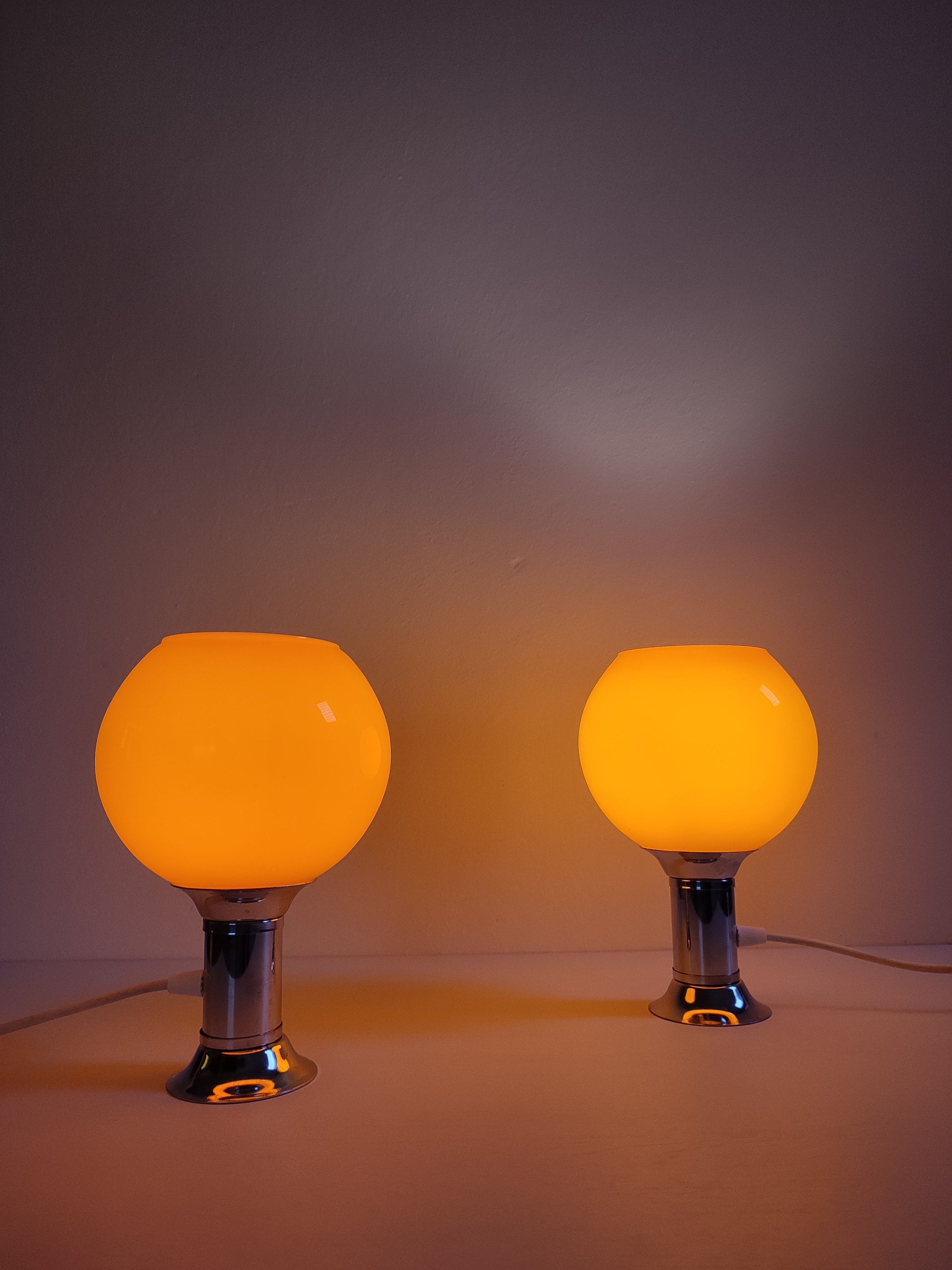 Pair of Space Age Table Lamps Set of Two Nightstand Lamp - Etsy