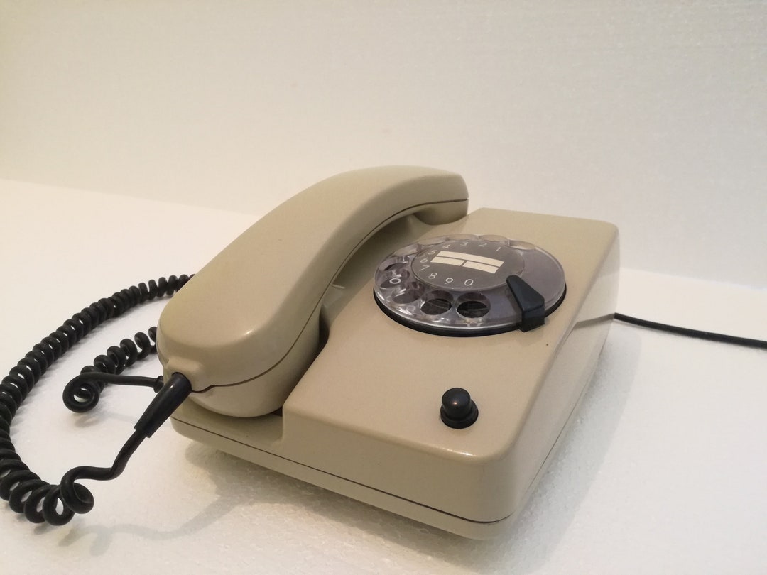 Vintage Siemens Telephone, Rotary Dial, Phone 1970s, Grey , Retro ...