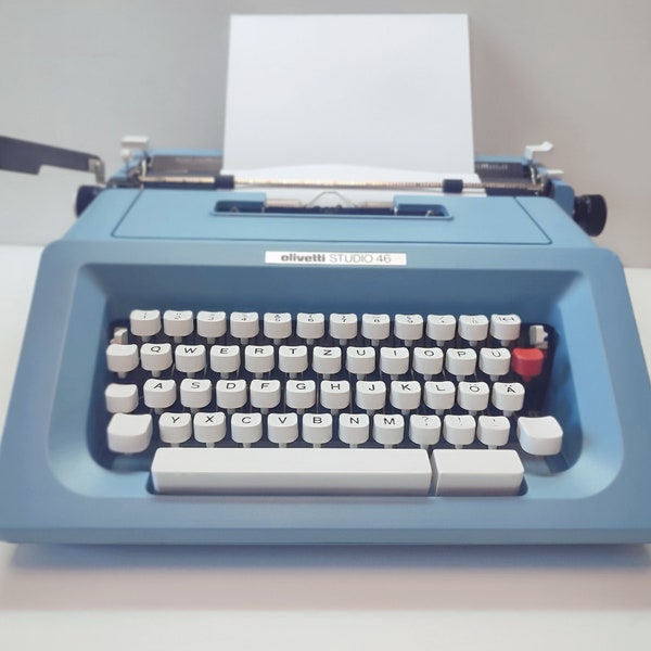 Blue Typewriter - Etsy