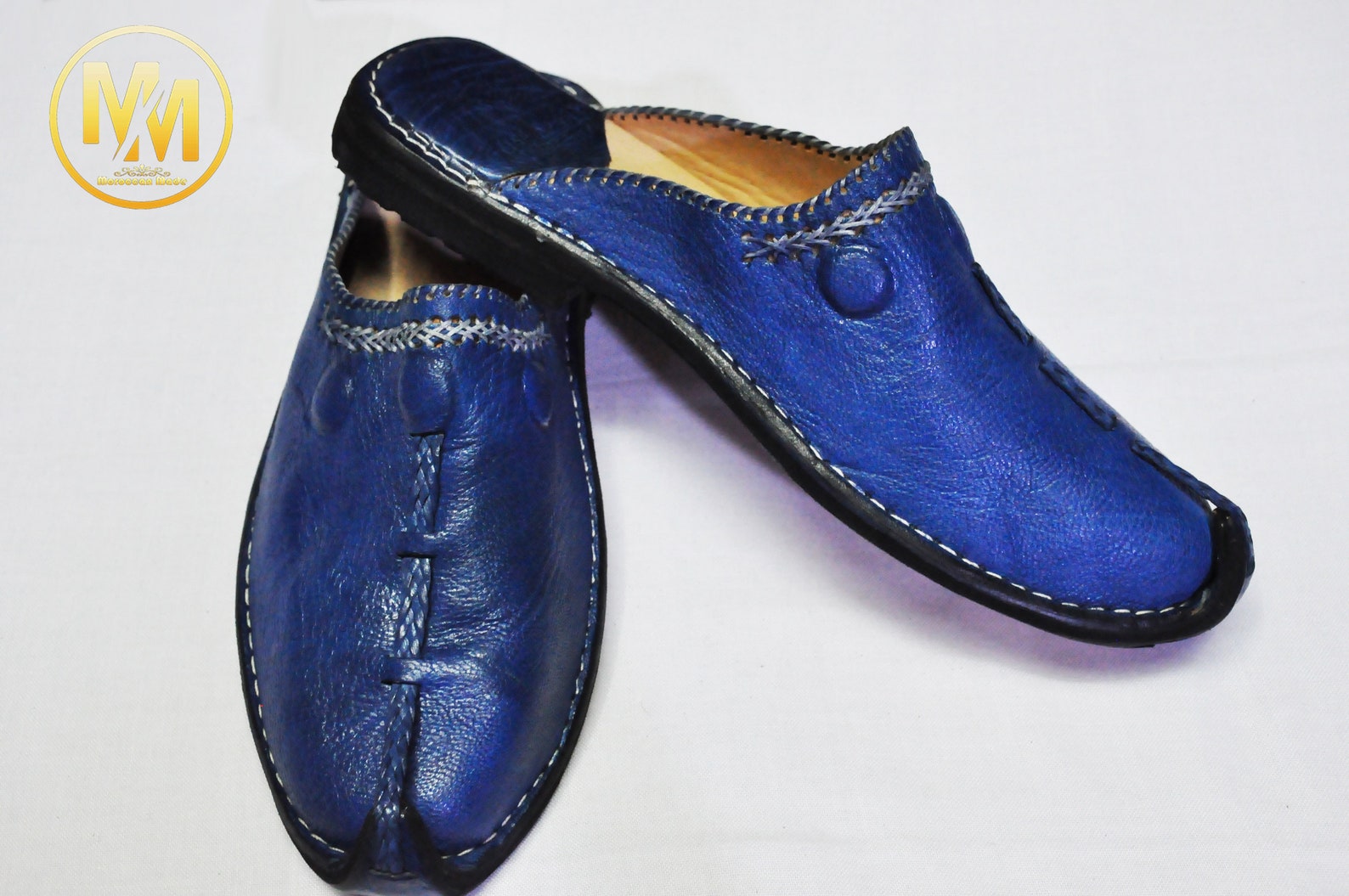 Moroccan Brown Babouche Men's Slippers Handmade Shoes - Etsy