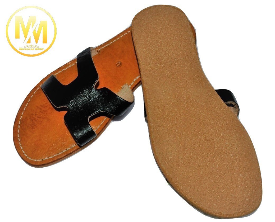 Moroccan Sandals Leather Women's Sandals Handmade - Etsy