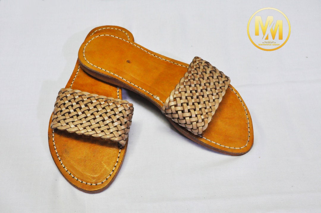 Moroccan Sandals Leather Women's Sandals Handmade - Etsy