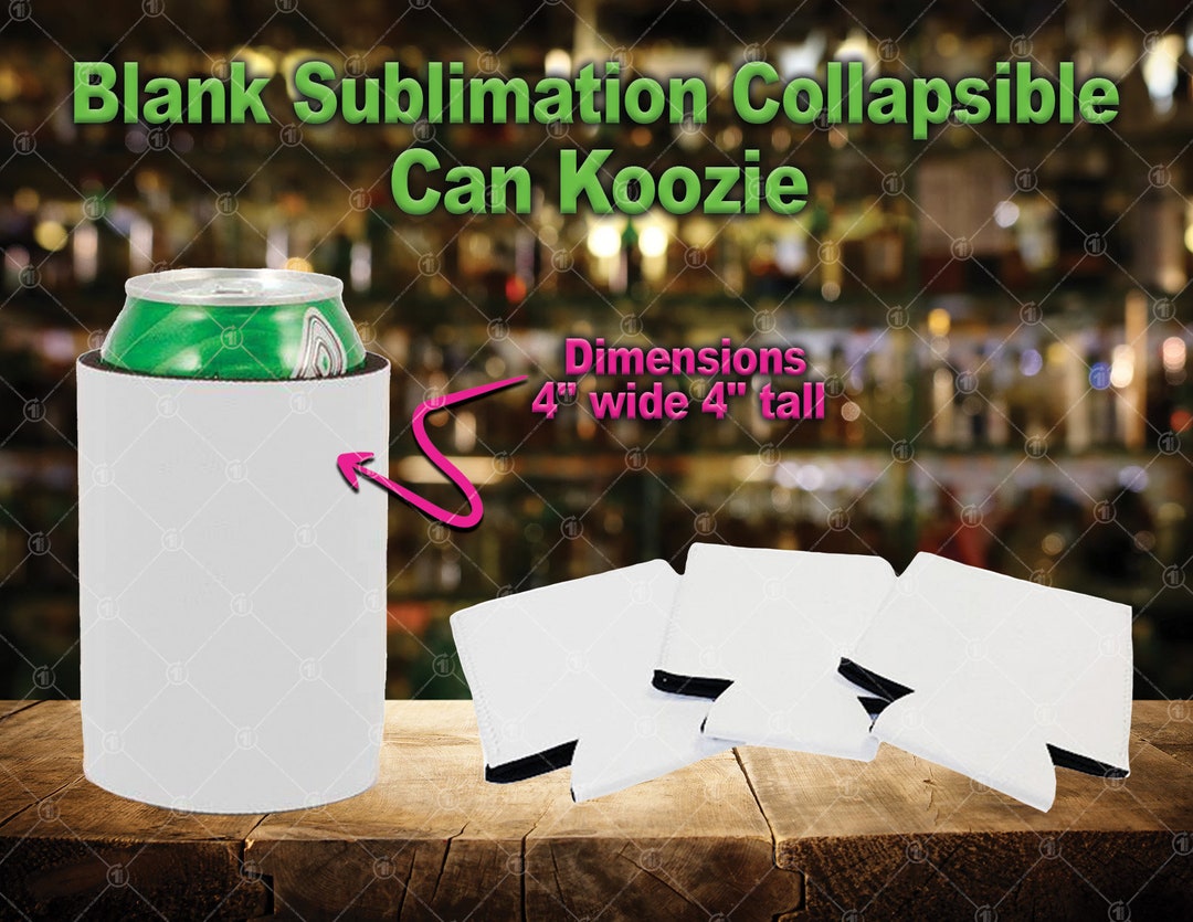 Blank Sublimation 4x4 Collapsible Can Koozie/cooler/insulator/hugger ...