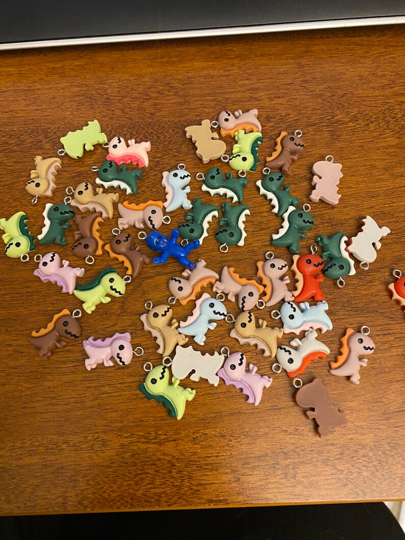 Colorful T-rex or Tyrannosaurus Rex Charm Beads - Battle of the Beads ...