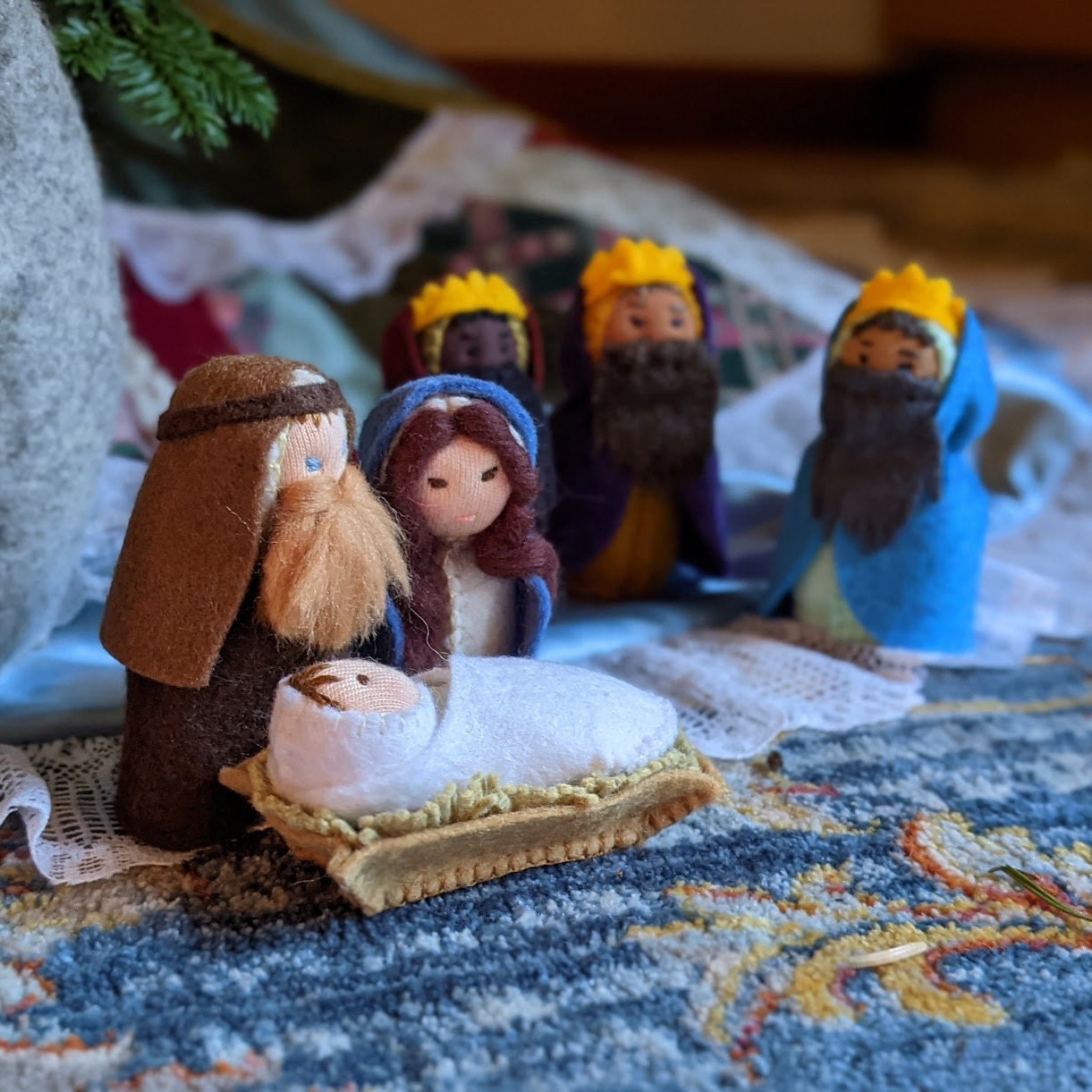 3-in-1 Nativity Trio Dolls PDFSVG Pattern DIY Felt Dollmaking Project ...