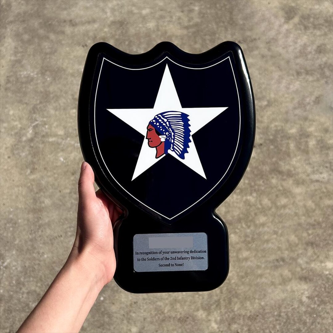 Army 2nd Infantry Division Award Plaque - Etsy