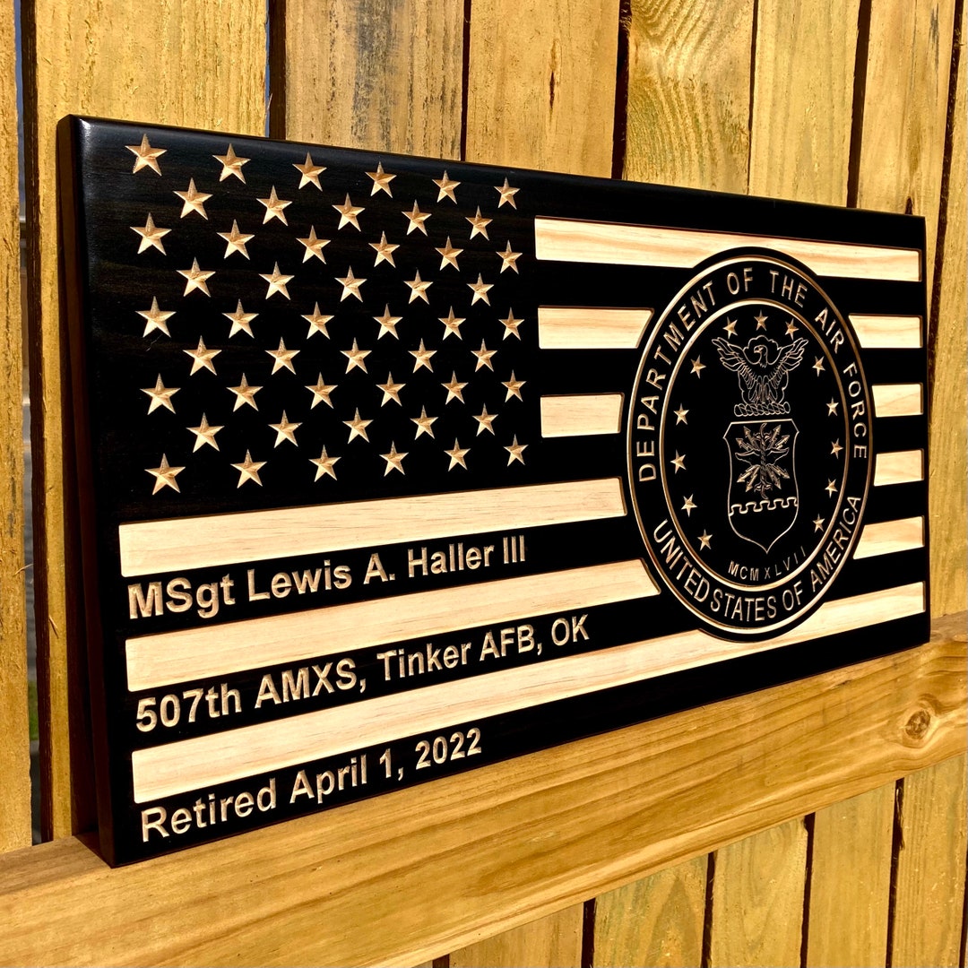Personalized Wood Engraved Military Wall Plaques, Army, Navy, Coast ...