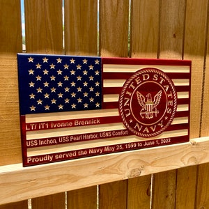 US Navy Military Plaque - Personalized Wood Engraved Wall Plaques ...