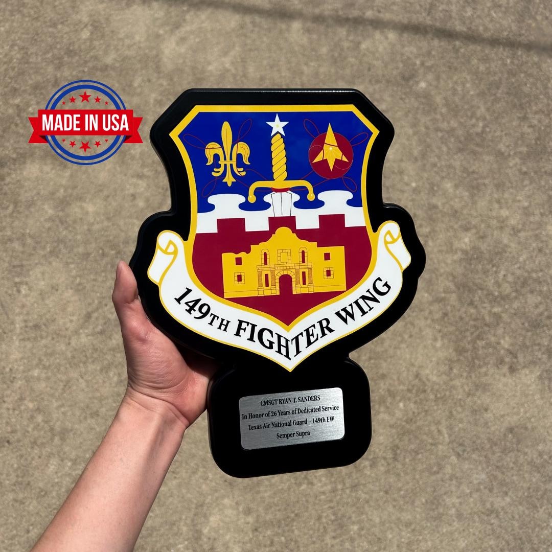 Custom U.S. Air Force Squadron Plaque - Shield Profile - Vanguard ...
