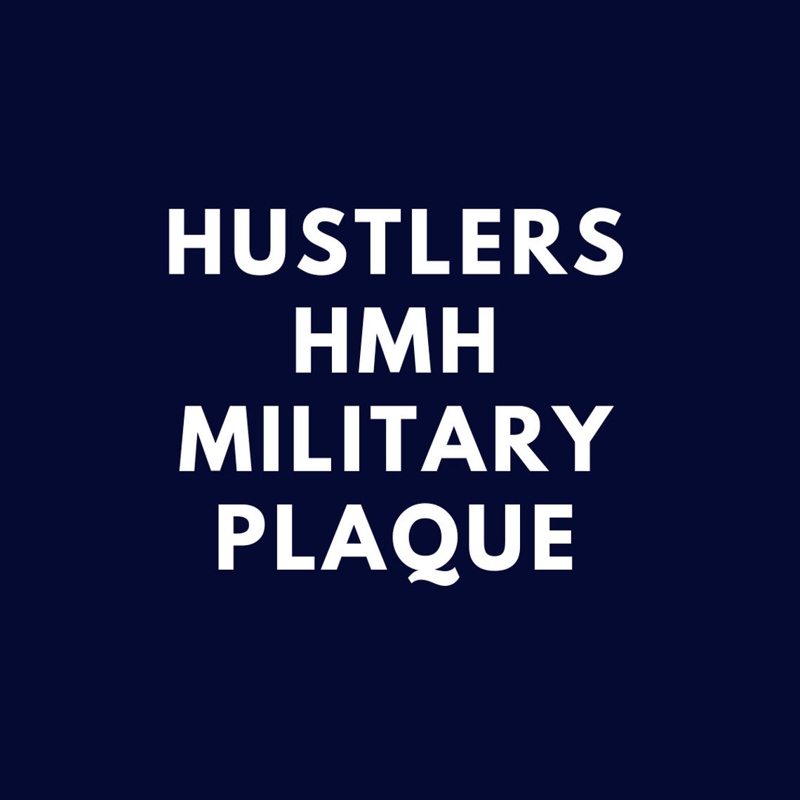 Hustlers Custom Military Plaque - Etsy